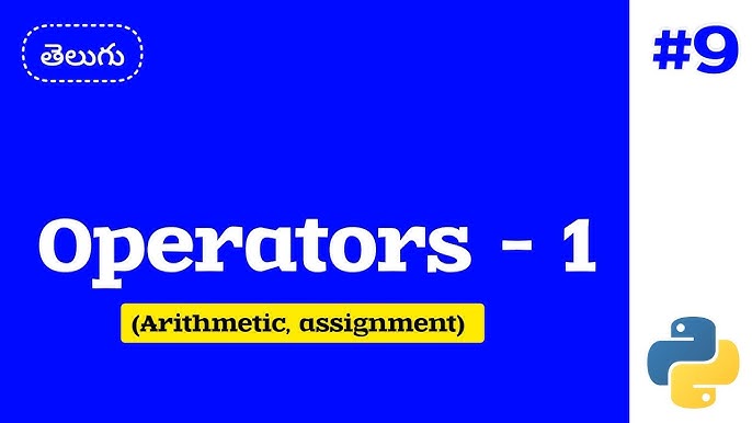 Operators In Python Part 1 Arithmetic Operators Youtube Python