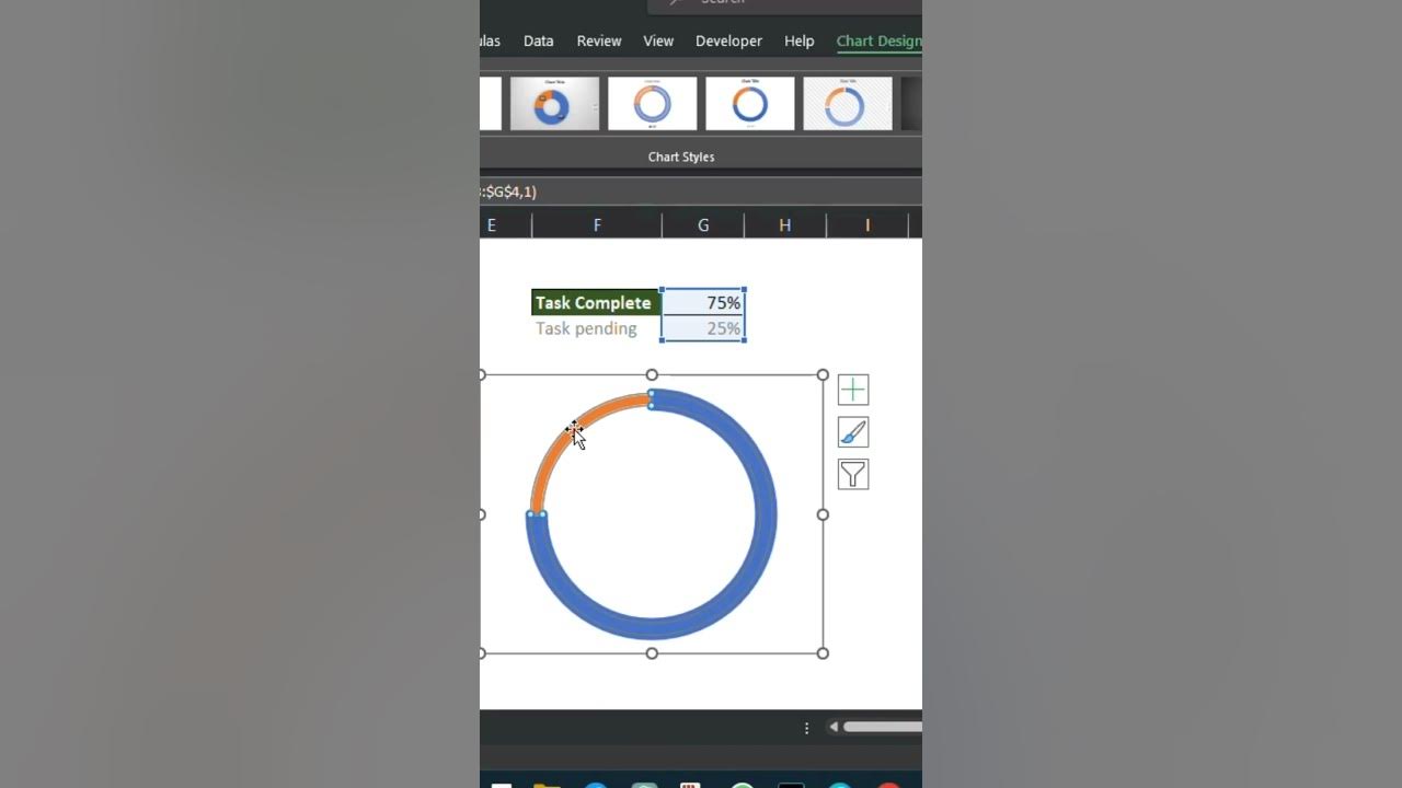 How to Create a Progress Circle Chart in 60 Seconds!📊 - YouTube