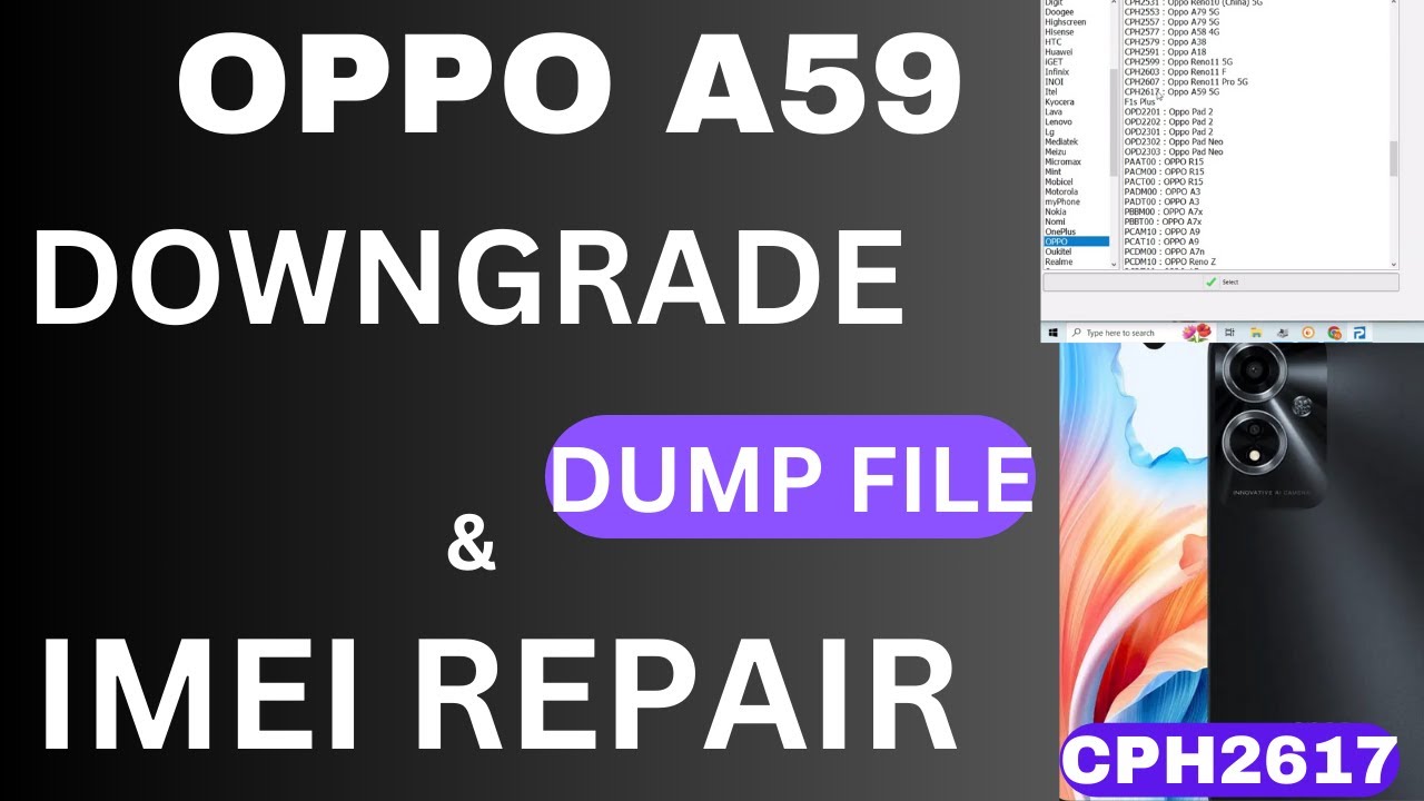 OPPO A59 5G [ CPH2617 ] Dump File || oppo a59 5g imei Repair || oppo ...