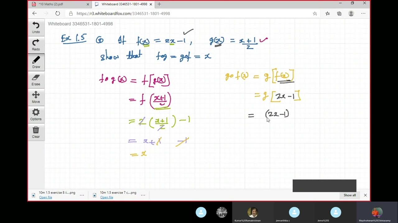 10m 1 5 exercise 3 composition of function is commutative - YouTube
