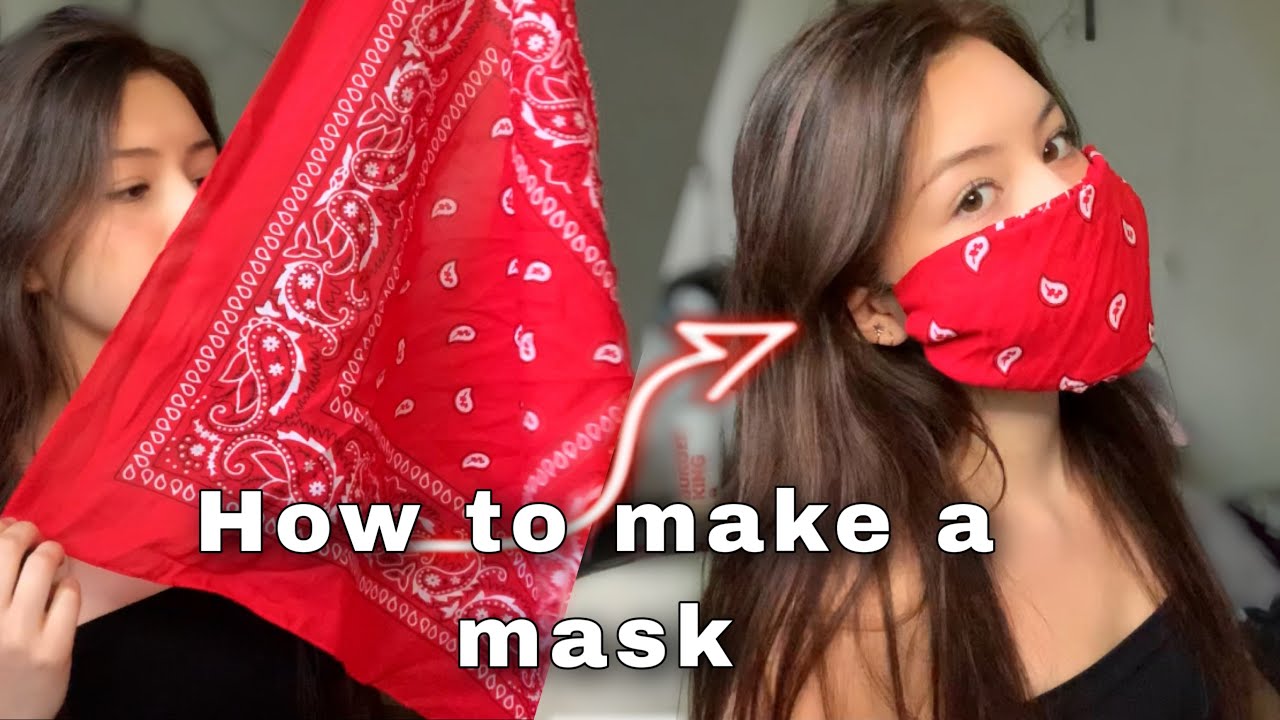 how to make a bandana mask (no sew) - YouTube