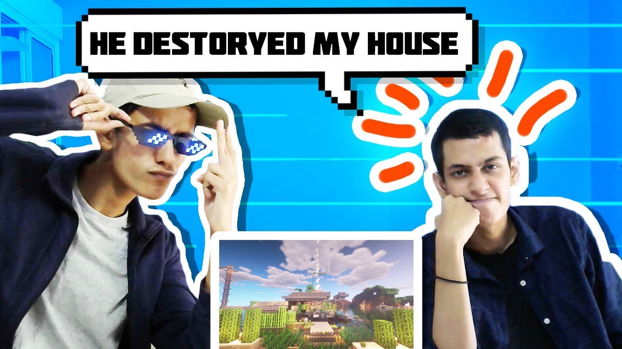 MY TWIN BROTHER DESTROYED MY MINECRAFT HOUSE 😔😭|| FINESTLY - YouTube
