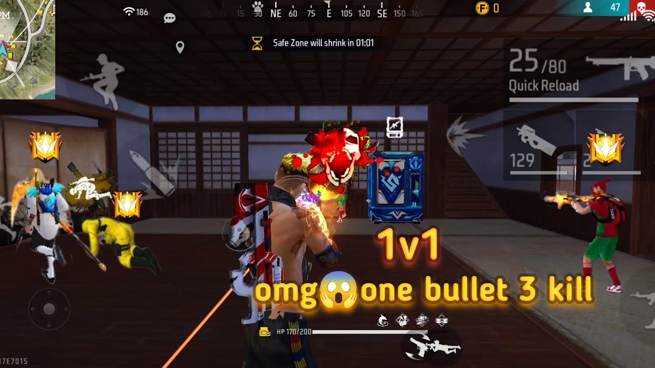 Omg😱😱 one bullet 3 kill || mist watch - YouTube