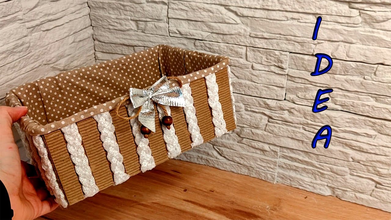 A SUPER cute idea to decorate an old rope box - YouTube