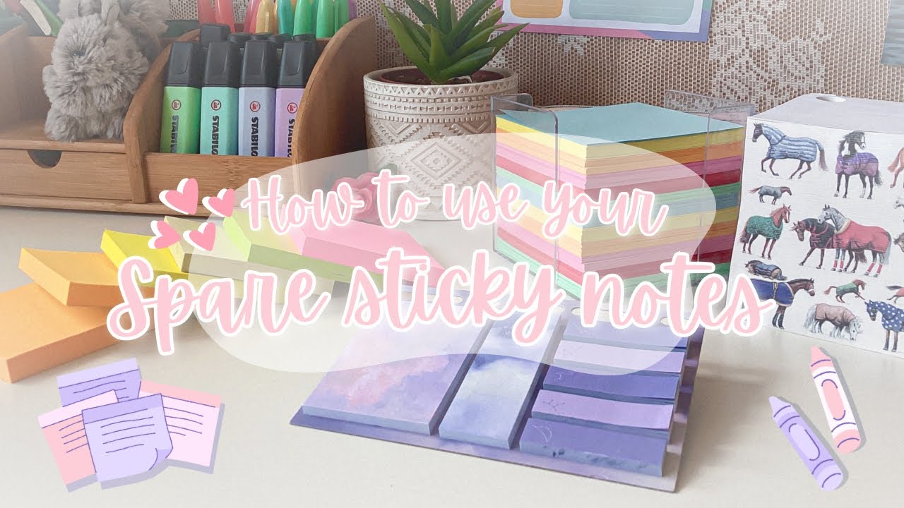 Unique ways to use your spare sticky notes!! 🗒️ - YouTube