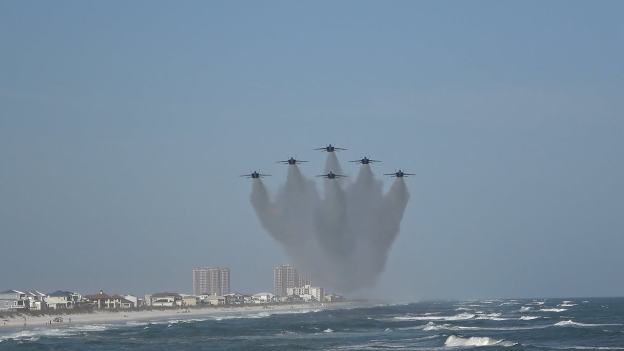 Blue Angels Pensacola Beach Flyby 4/24/22 - YouTube