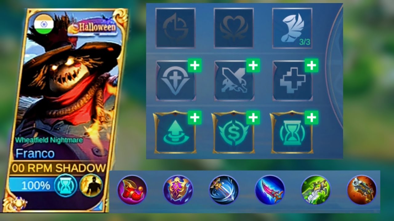 FRANCO Best build 2023 And Emblem|Franco montage hook|MLBB - YouTube