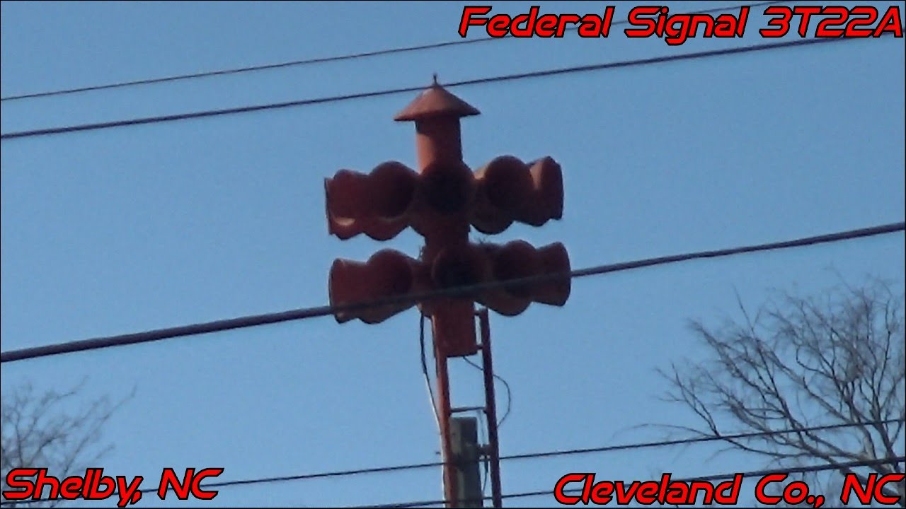 Federal Signal 3T22A Distant Test - Shelby, NC - 2:00 Attack - 12/5/20 ...
