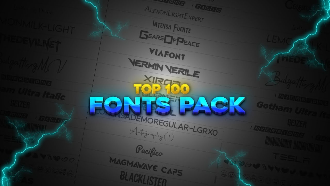 TOP 100+ BEST FONTS | 100+ FONTS PACK | FONTS PACK FOR BANNER ...