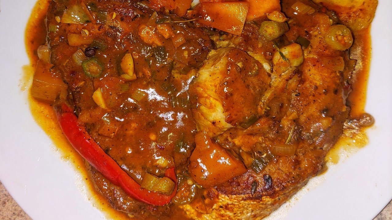 How to Cook Jamaican Brown Stew Slice Fish/ King fish recipe. # ...