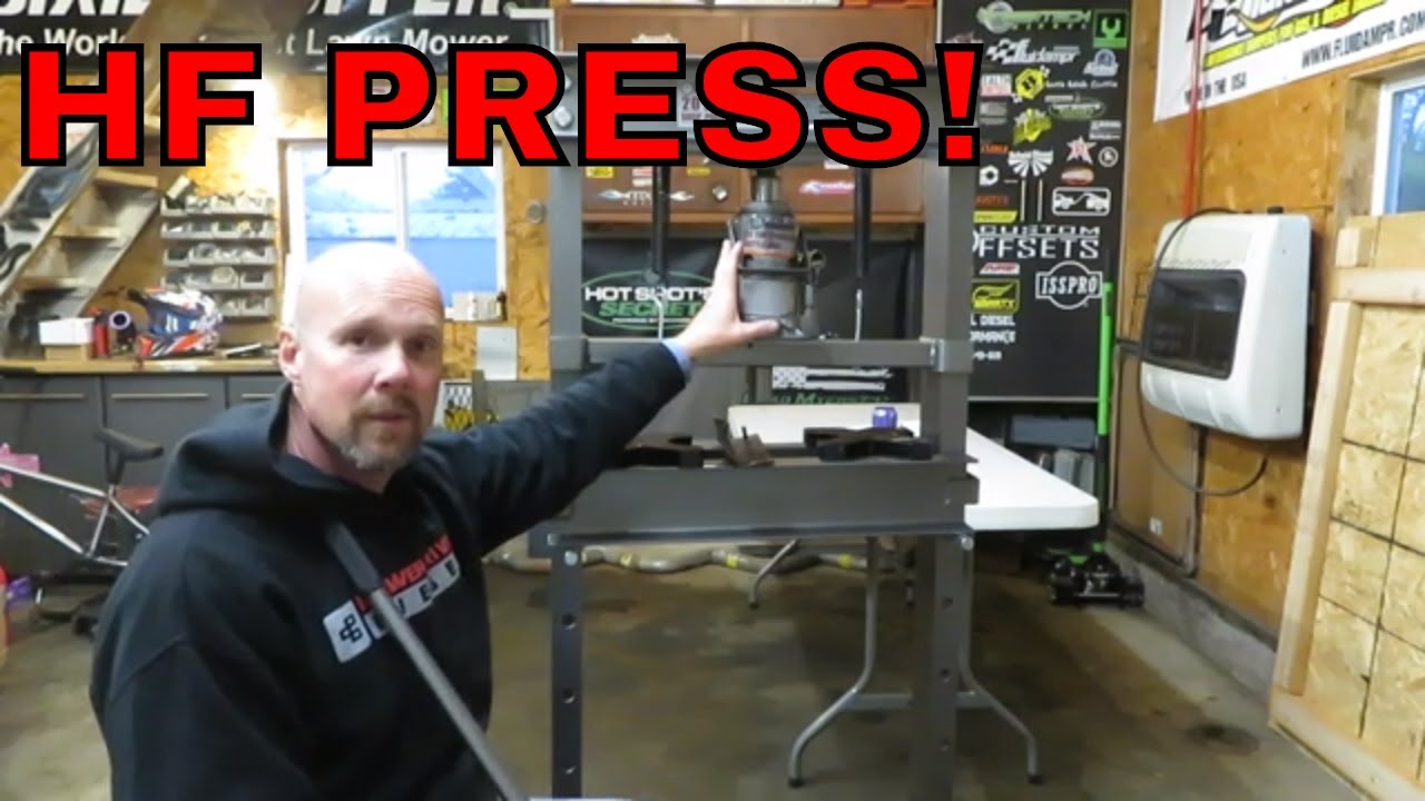 Harbor Freight 20 Ton Shop Press - YouTube