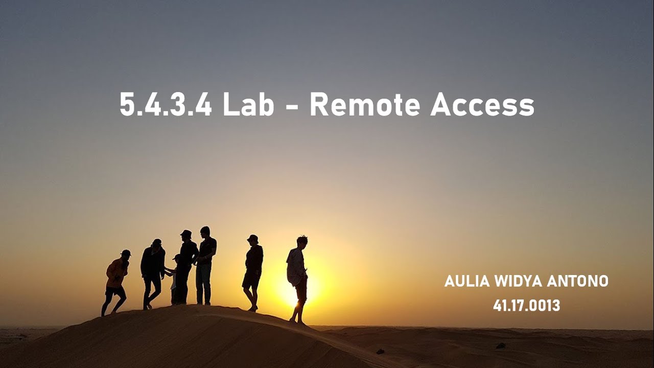 5.4.3.4 Lab - Remote Access - YouTube