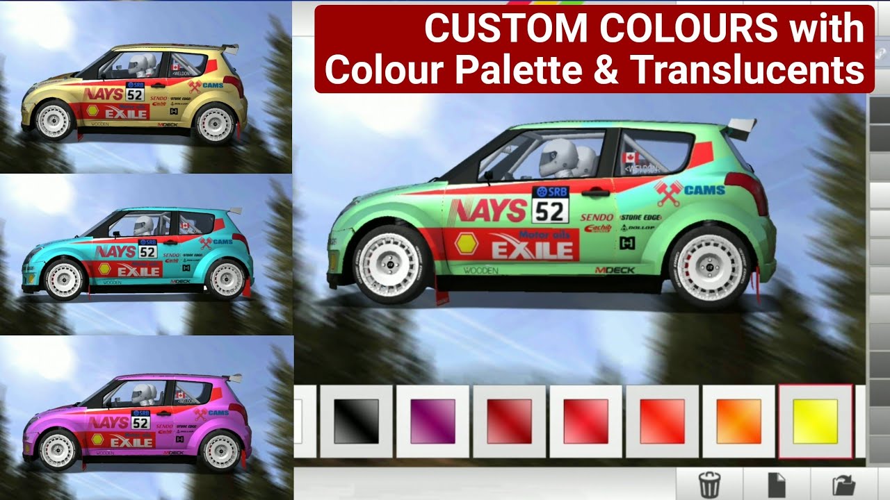 Rush Rally 3 - CUSTOM CAR COLOURS - YouTube