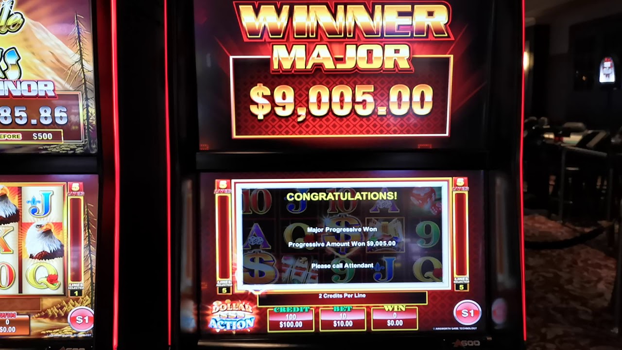 Dollar Action slot $9005 Major Progressive Jackpot insane low number ...