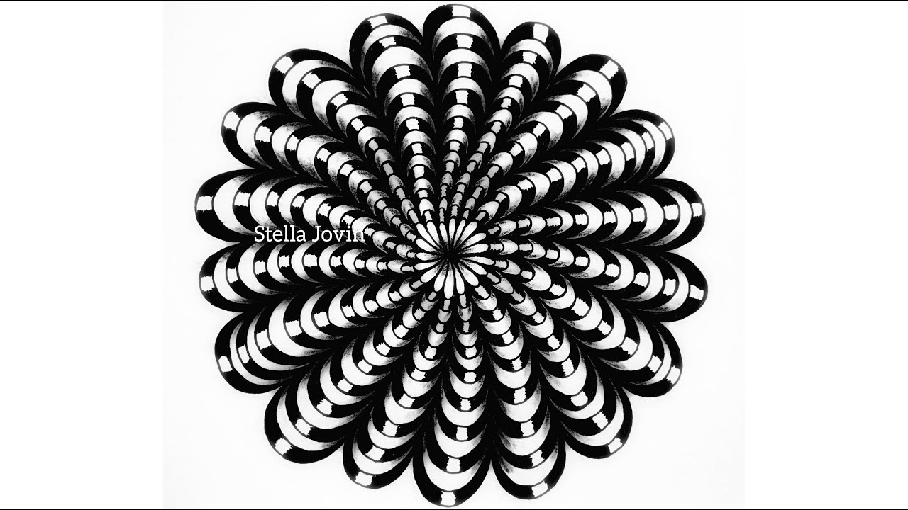 Easy Spiral Art | How to draw easy pattern art - YouTube