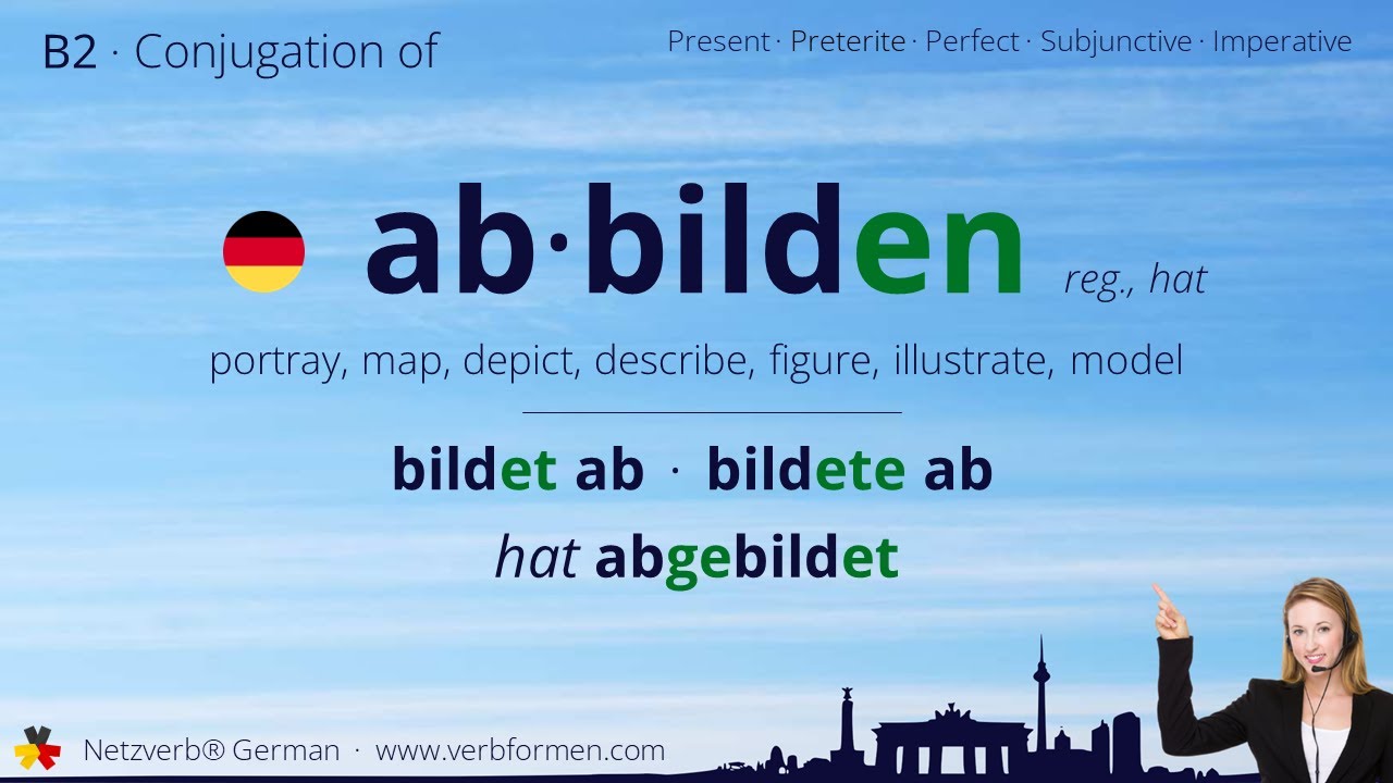 Conjugation of the verb "abbilden" (reg., hat) - all tenses, learning ...