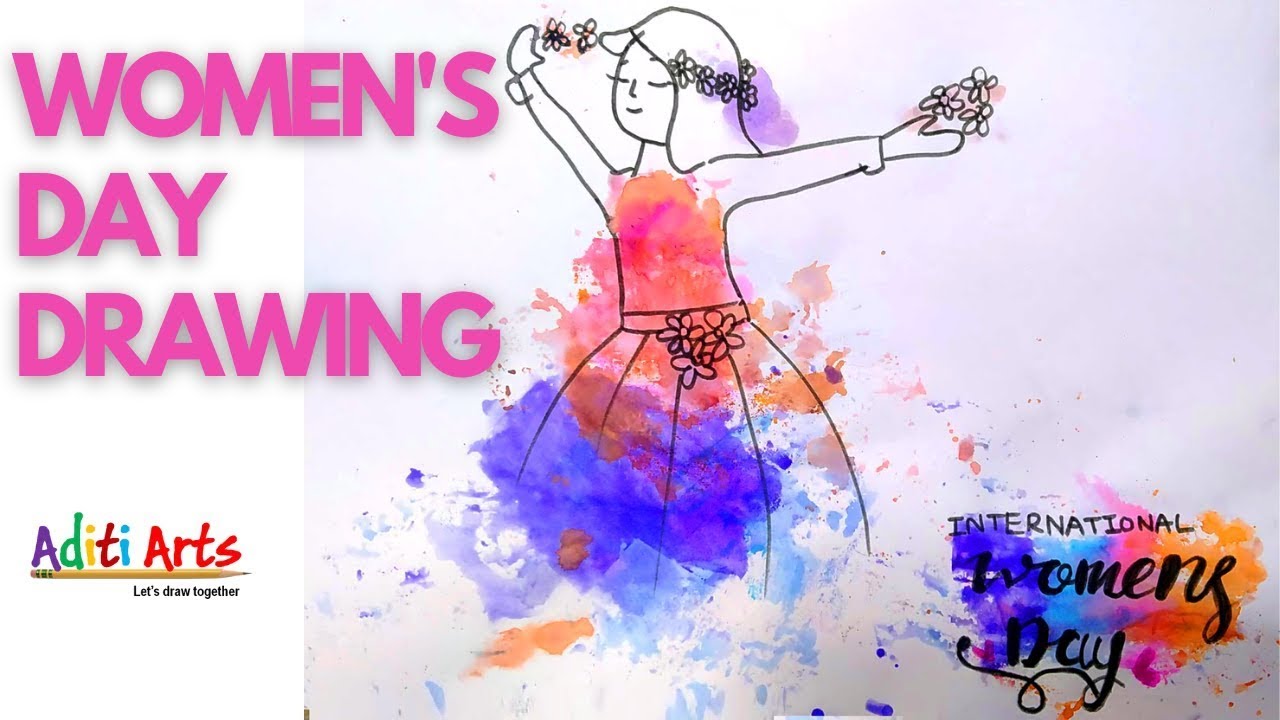 Women's Day Drawing | Women's Day Poster | Drawing on Women's Day ...