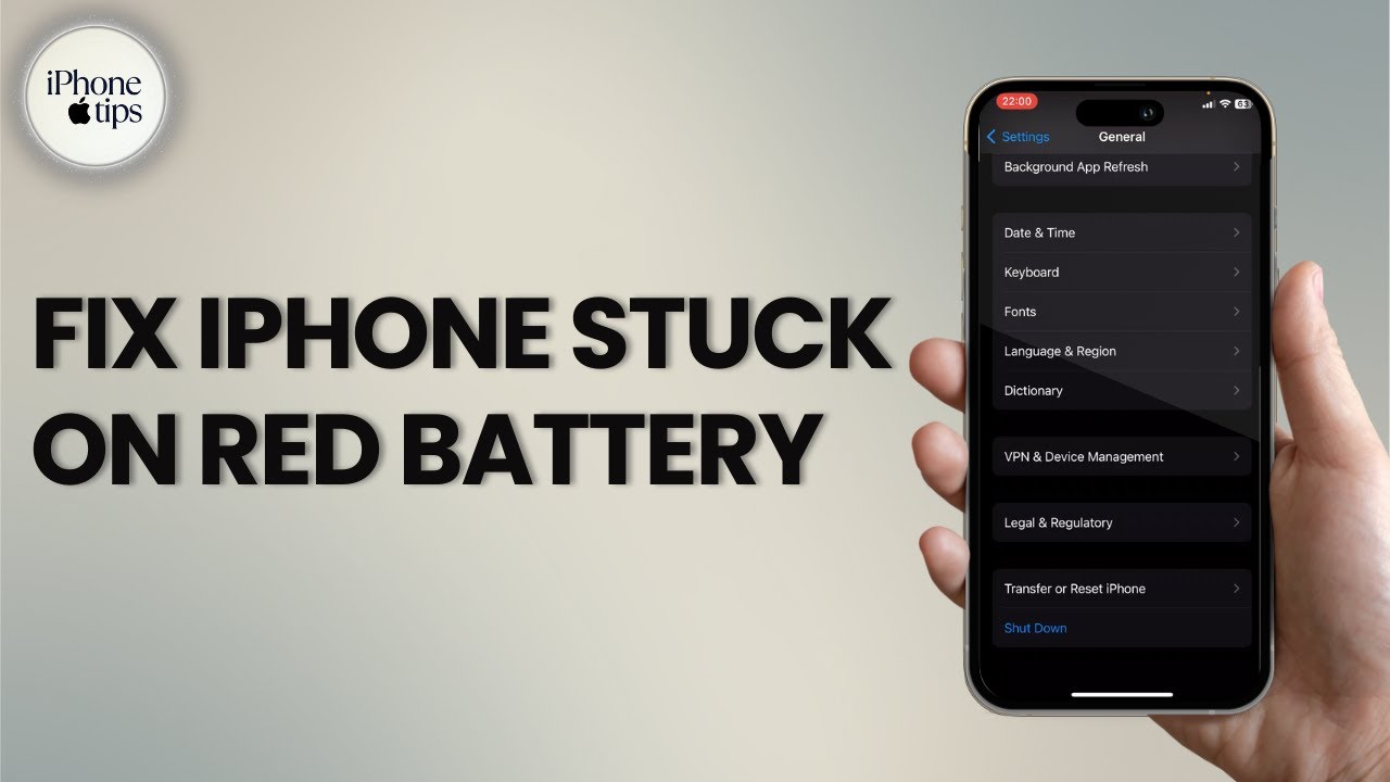 How to Fix iPhone Stuck on Red Battery - YouTube
