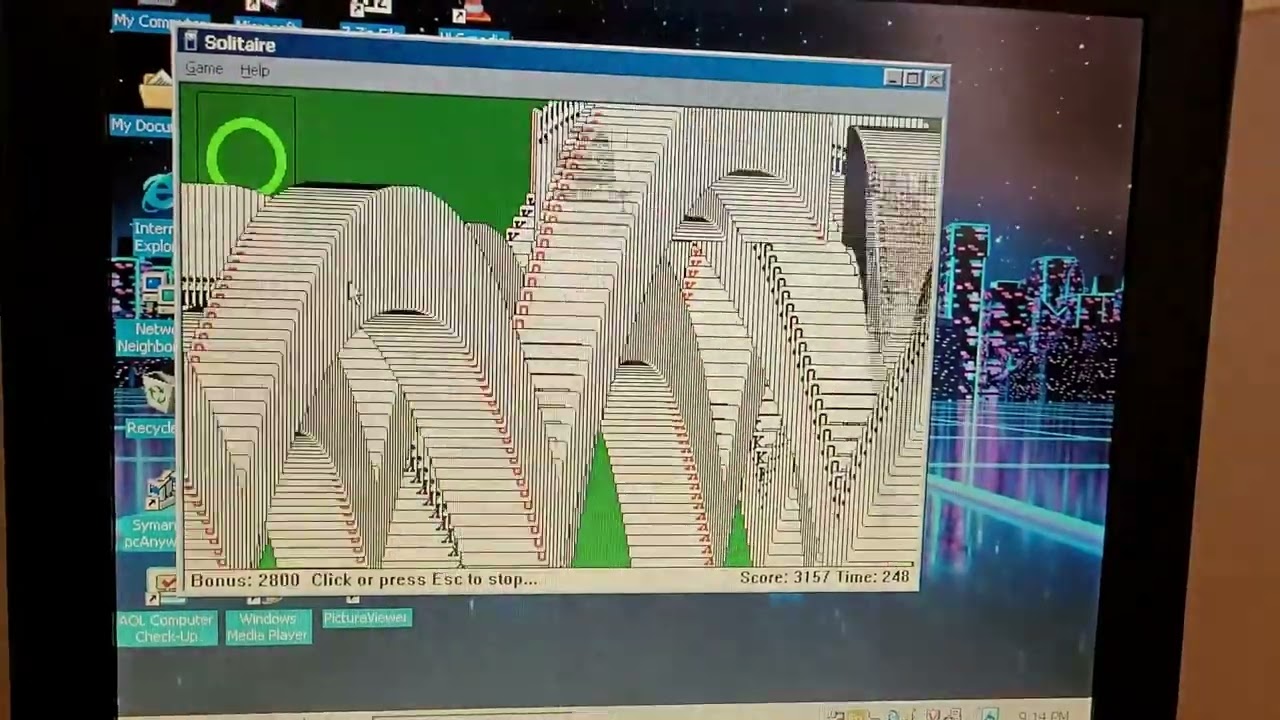 Windows 98 Solitaire Glitch - Fast Cards - YouTube