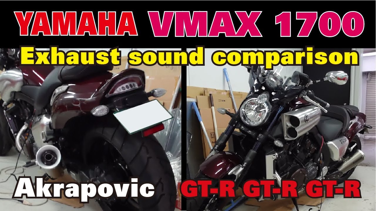 YAMAHA VMAX 1700 "Akrapovic" sound - YouTube
