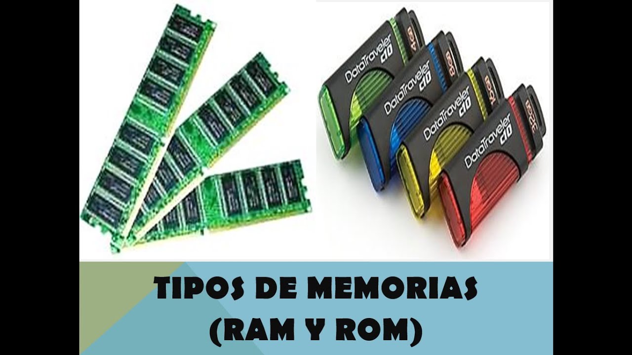 TIPOS DE MEMORIAS (RAM, ROM, USB, ETC...) - YouTube
