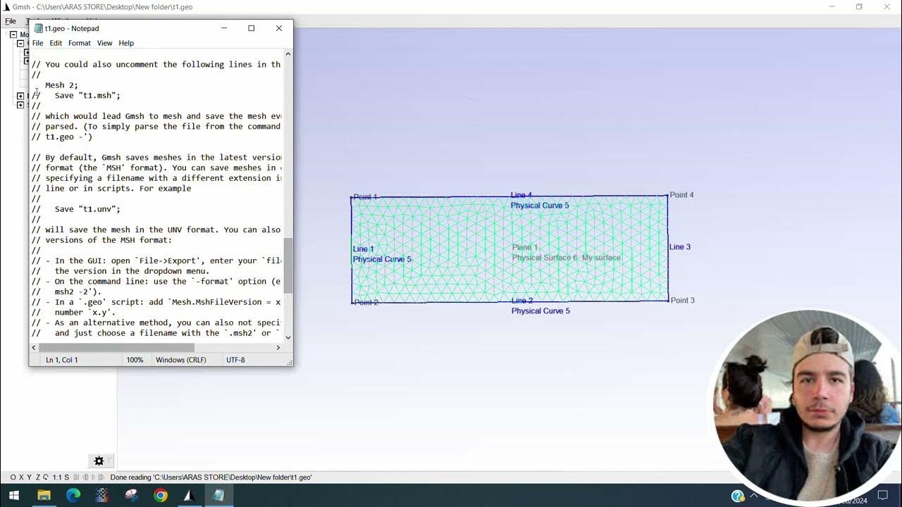 GMSH MESH GENERATOR INTRODUCTION BY MUSTAFA AHMED YAHYA - YouTube