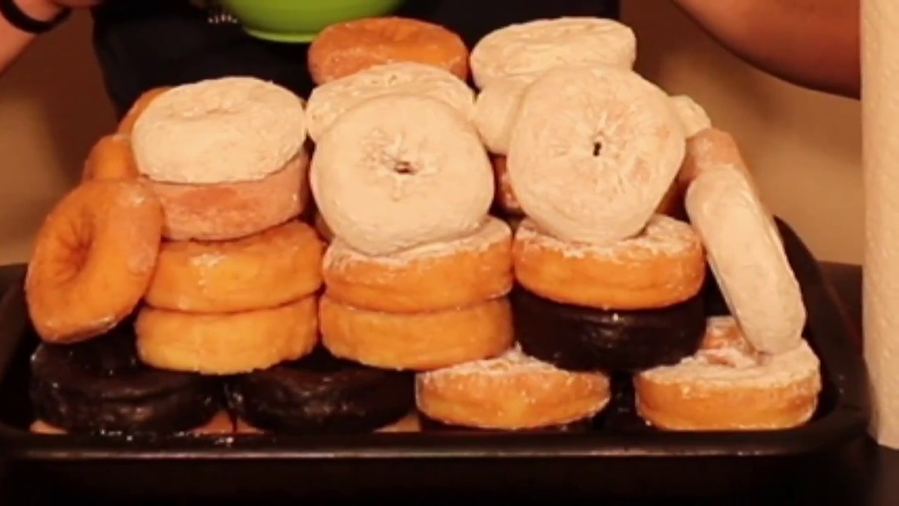 Massive Tower of Donuts! 10,000+ Calories! - YouTube