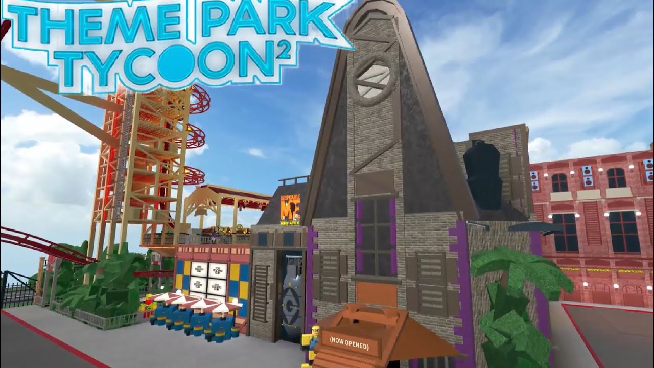Minion Mayhem ride created in Roblox TPT2 Theme Park Tycoon 2 - YouTube