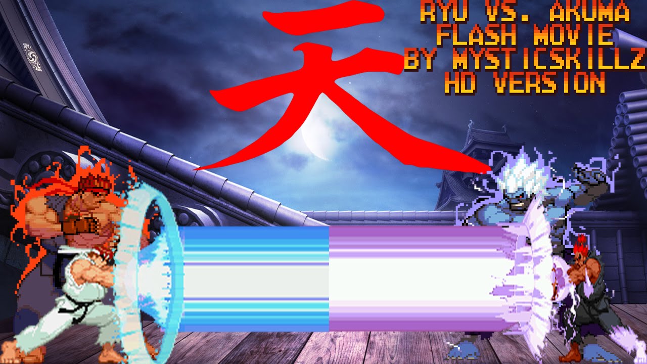 Ryu vs. Akuma - Full animation movie by mysticskillz - YouTube