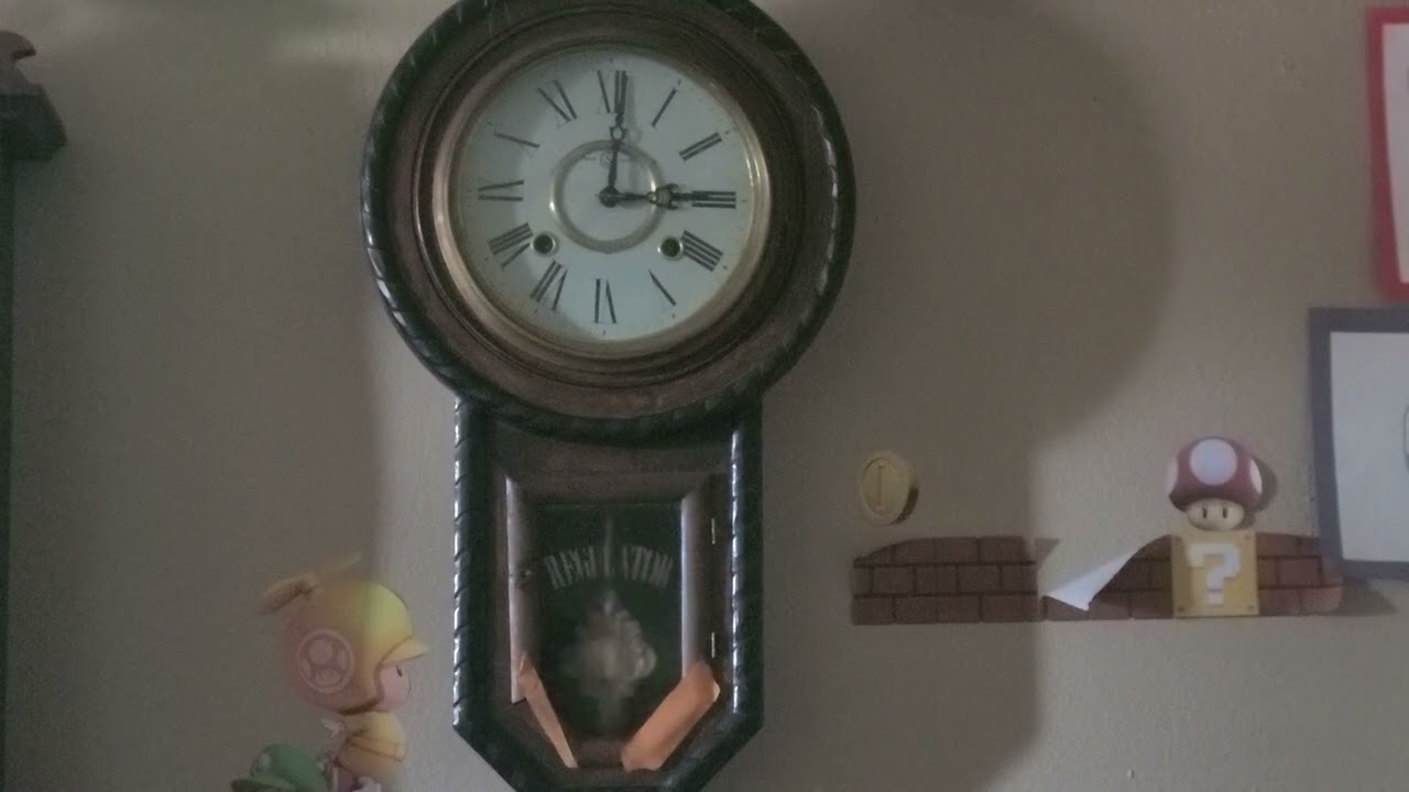 Japanese Regulator seikosha wall clock striking 3 PM - YouTube