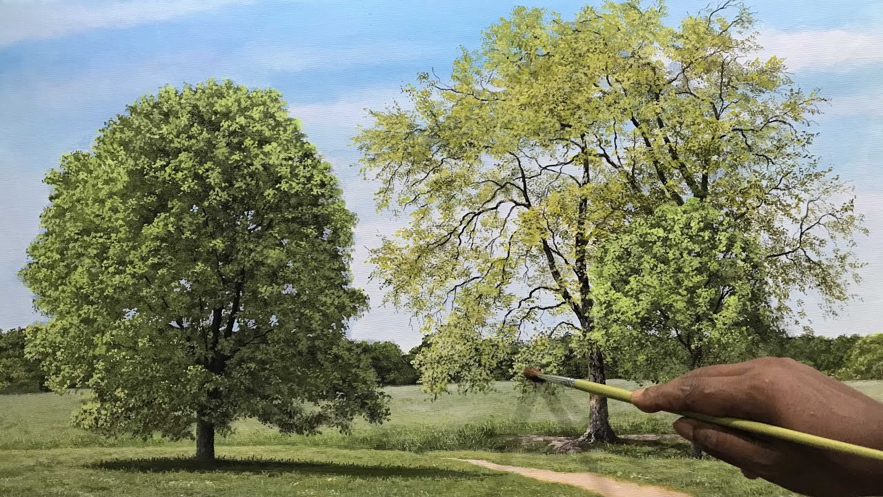 How To Use Acrylic For Beautiful Landscape | Time Lapse | #44 - YouTube