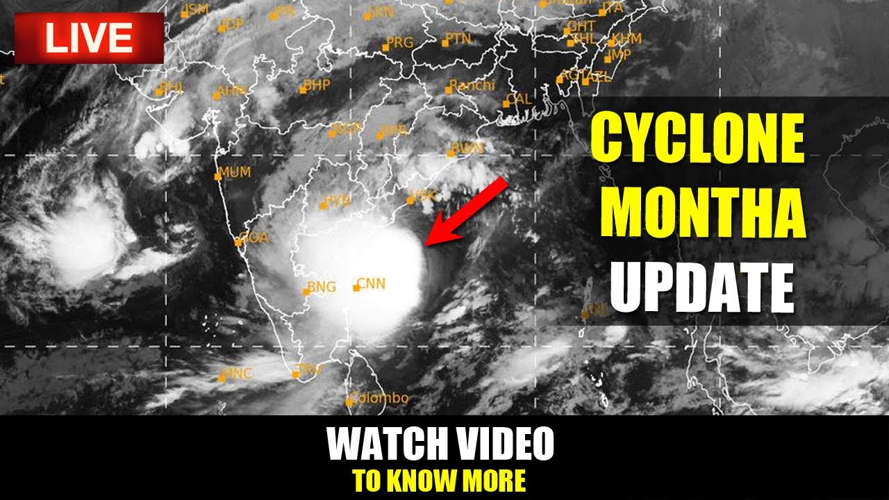 Cyclone Montha LIVE Satellite View Update | 28 October 2025 - YouTube
