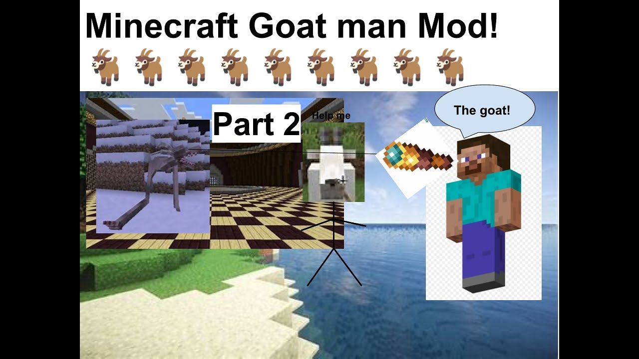 I hate the Goat man. Minecraft Goat Man Mod. Part 2 #scary #gaming # ...