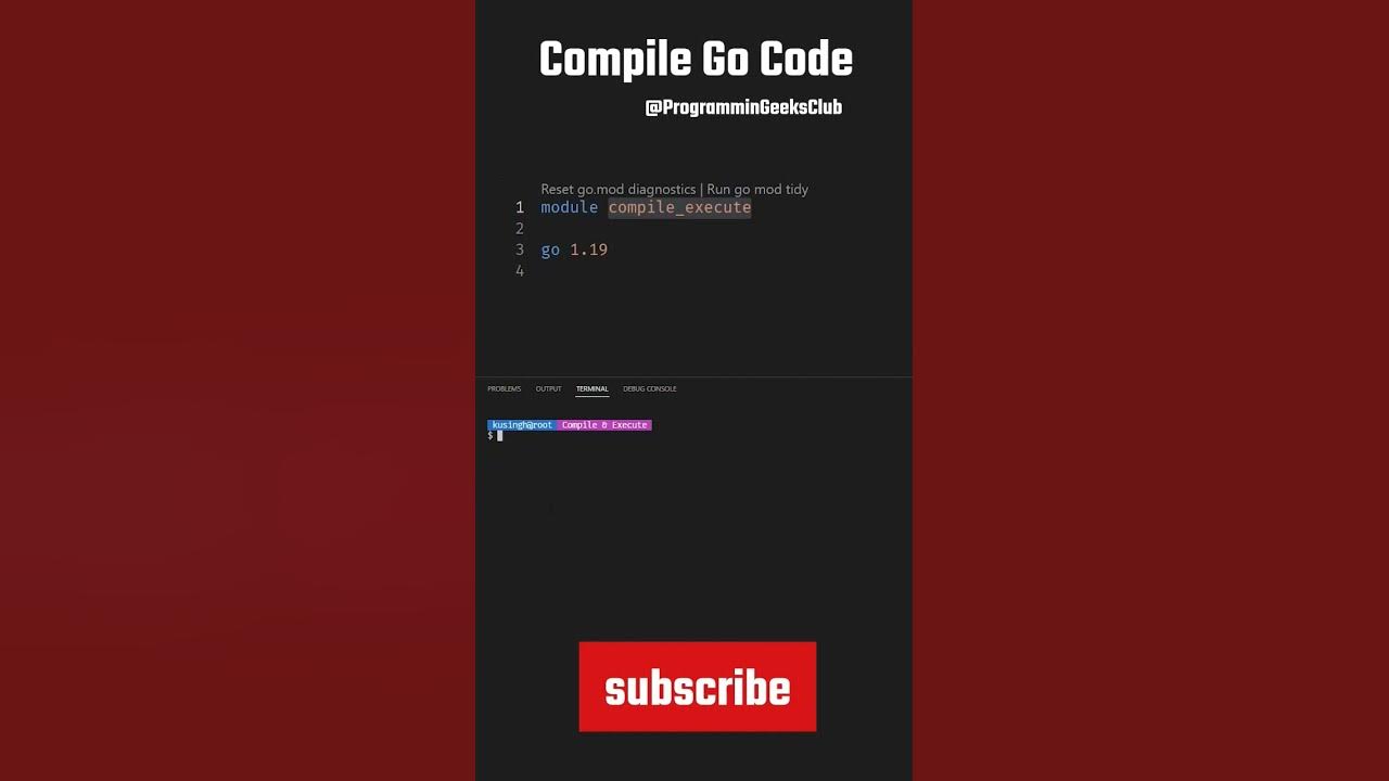 two ways to compile Go Code #shorts #programming #golang - YouTube