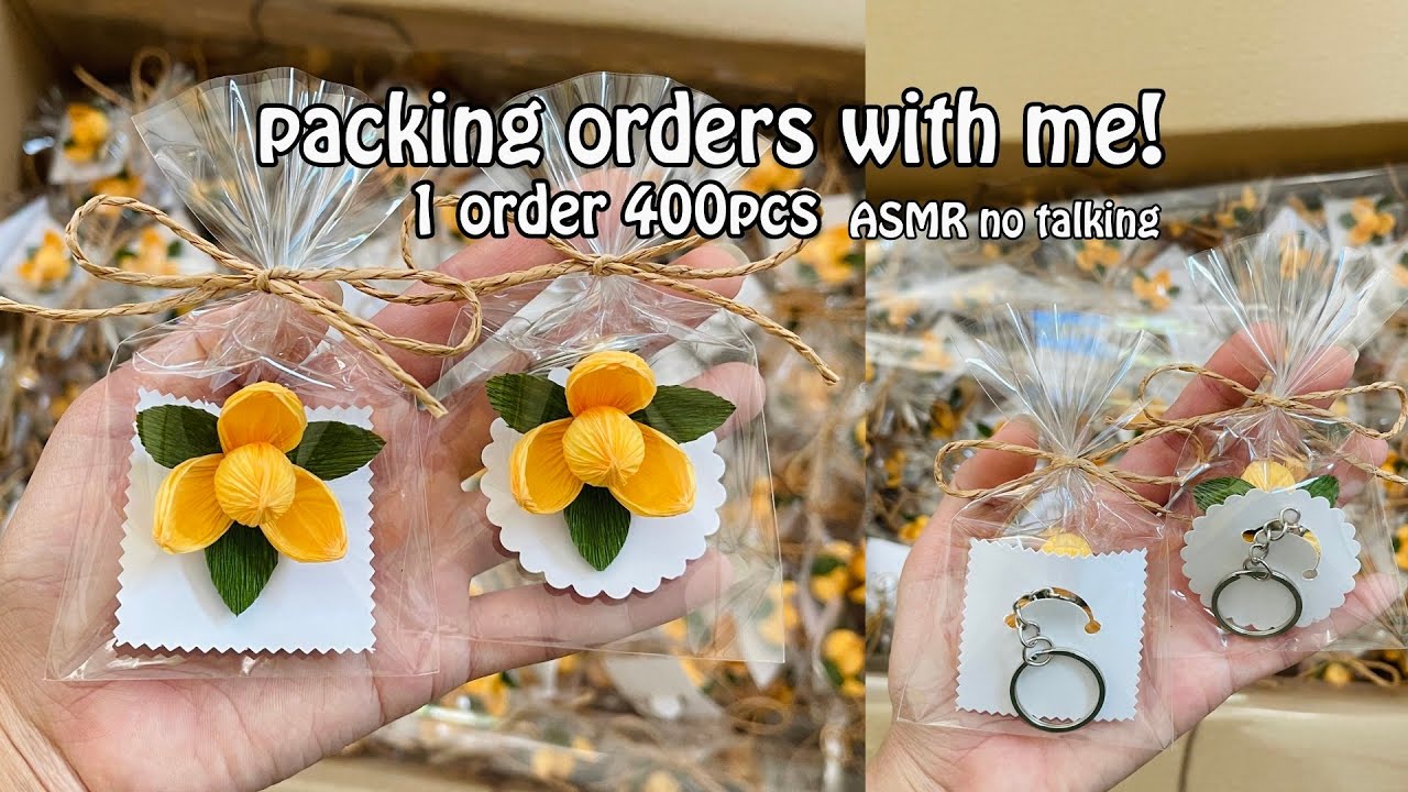 Packing order with me 1 order 400+pcs/ keychain #asmr #packingorders # ...