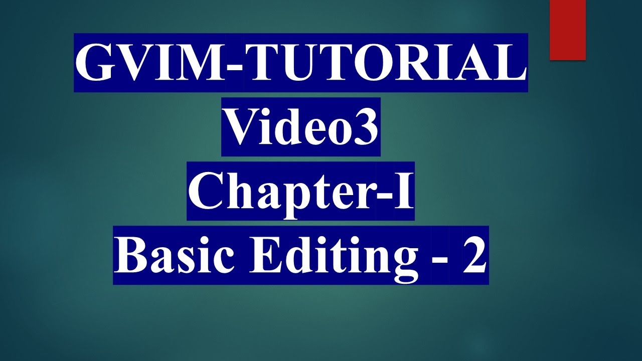Gvim Tutorial Video3 Chapter I Basic Editing 2 Vlsi Dv Gvim Learn Code Telugu Tutorial 1038