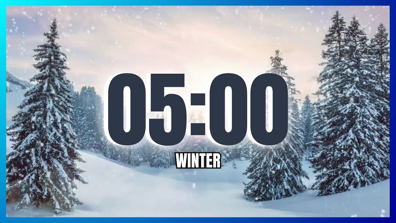 5 Minute Winter Forest Timer | PIANO | MUSIC | RELAXING | - YouTube