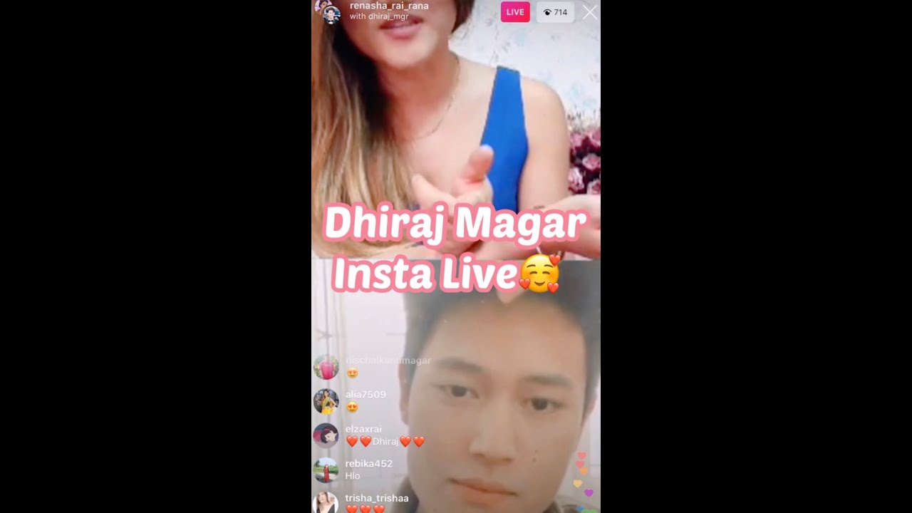 Dhiraj Magar // Insta Live //with Renasha Rai - YouTube