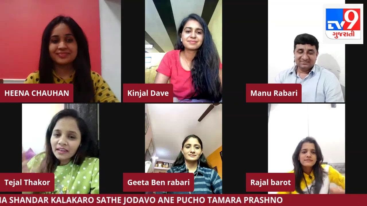 Geeta Rabari, Kinjal Dave, Tejal Thakor And Rajal Barot with Manu ...