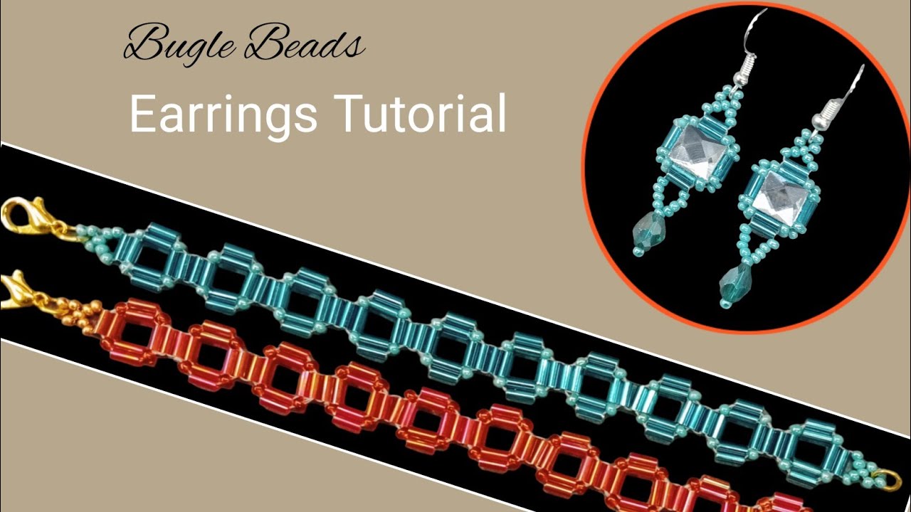 Bugle Beads Earrings Tutorial//3mm Bugle Beads Bracelet//Bugle Beads ...