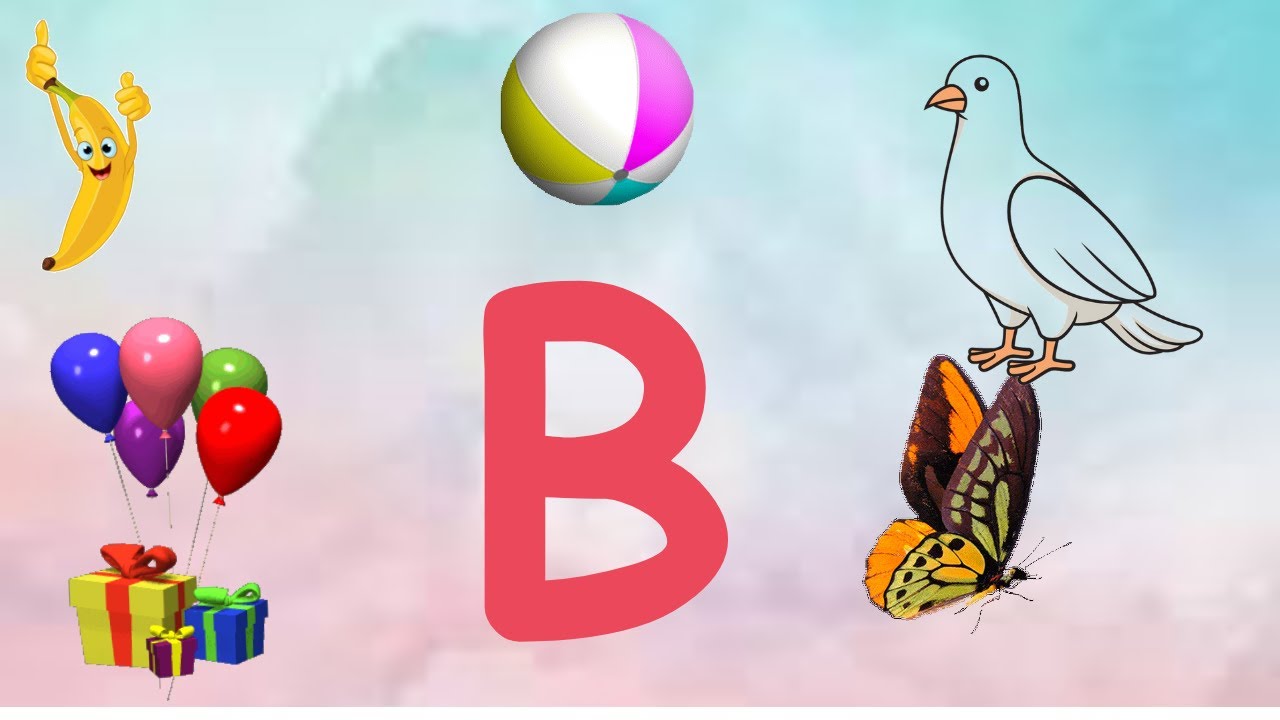 Phonics Song with B For Ball, B for balloons, b for banana Alphabet ...