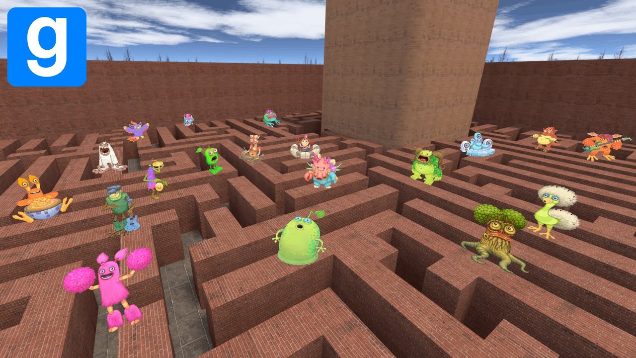 RUNNING FROM MY SINGING MONSTERS NEXTBOTS IN MAZE In Garry's Mod! (Part ...