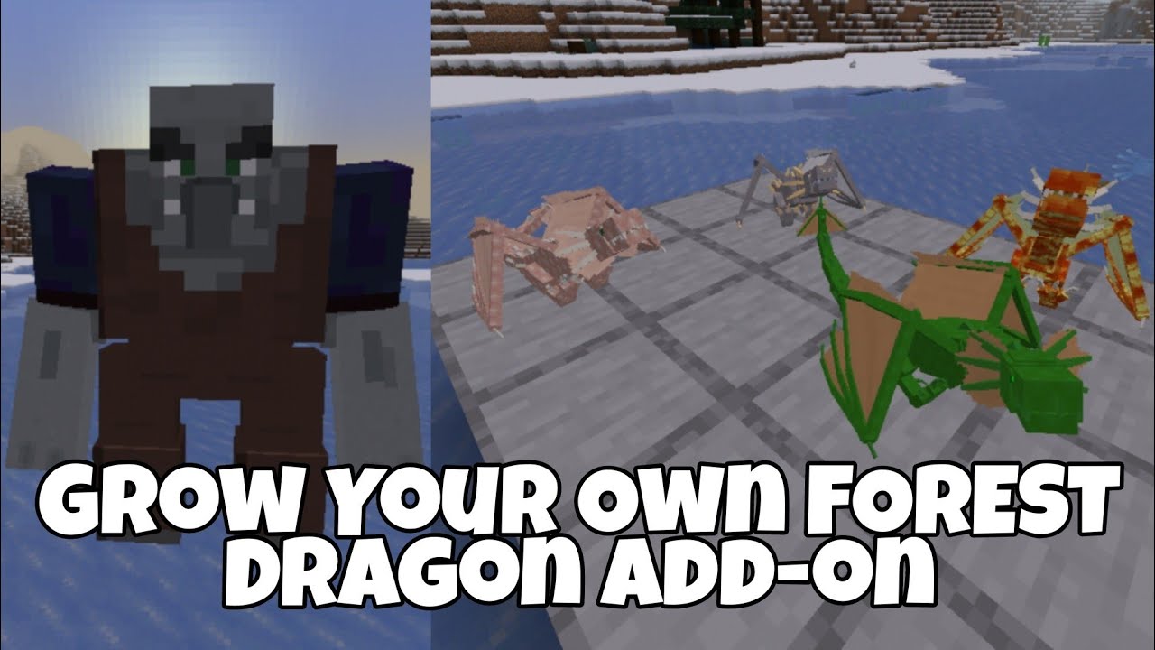 Grow Your Own FOREST Dragon Add-on || Showcase || MCPE || MoonlightYT ...