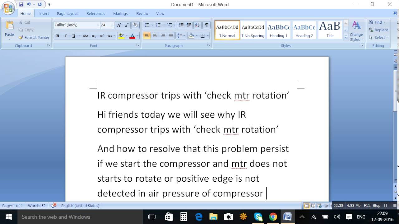 IR compressor trips with check mtr rotation - YouTube