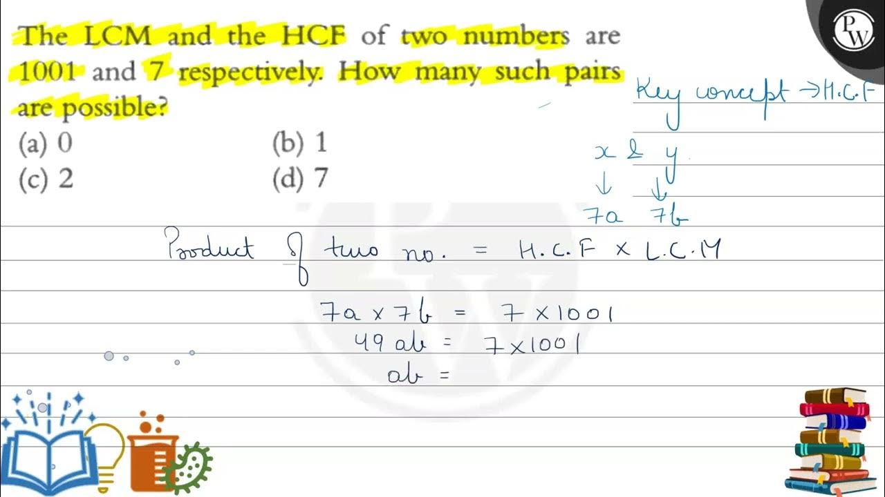 The LCM and the HCF of two numbers are 1001 and 7 respectively. How ...
