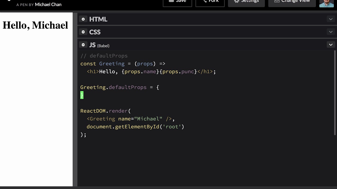 React Function Components — Use Defaultprops V154 2017 Youtube