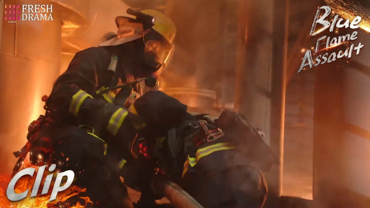 Alert! The fire crews are battling flames in great danger! | Blue Flame ...