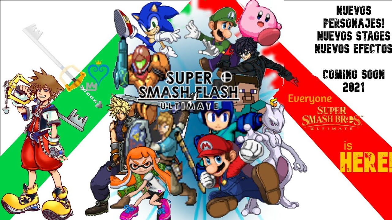 Super Smash Flash Ultimate Trailer Stages & Characters and musics and ...