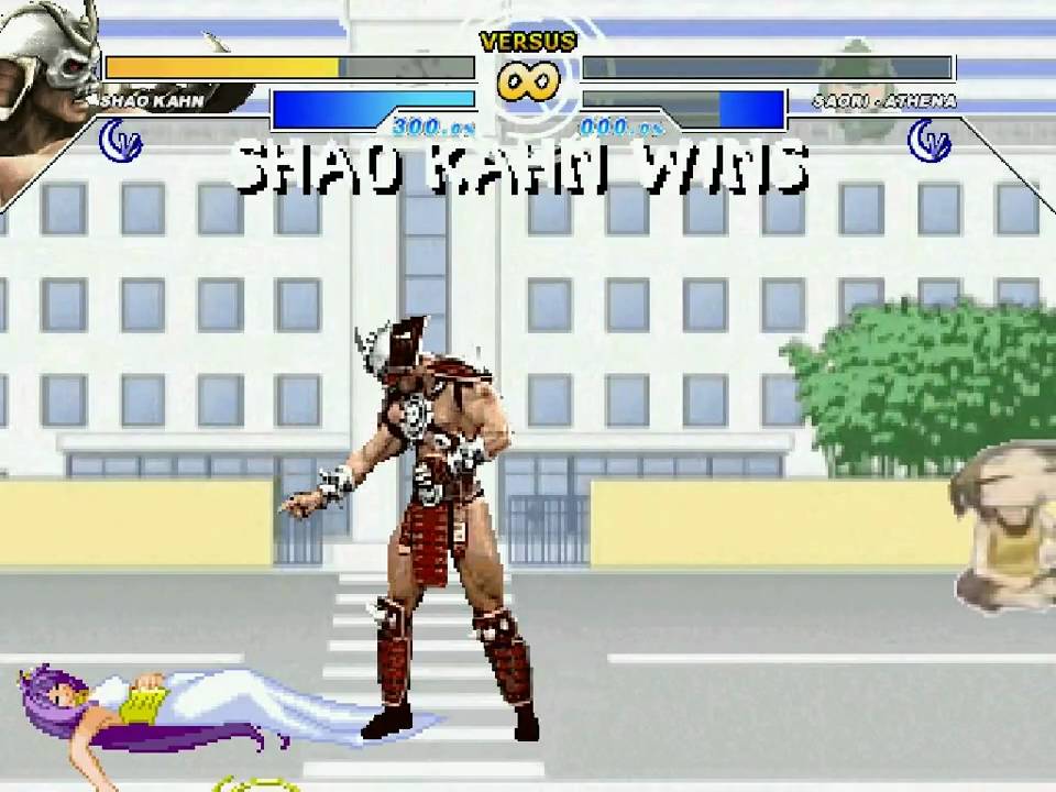 MUGEN: Shao Kahn [me] vs. Saint Seiya's Athena - YouTube