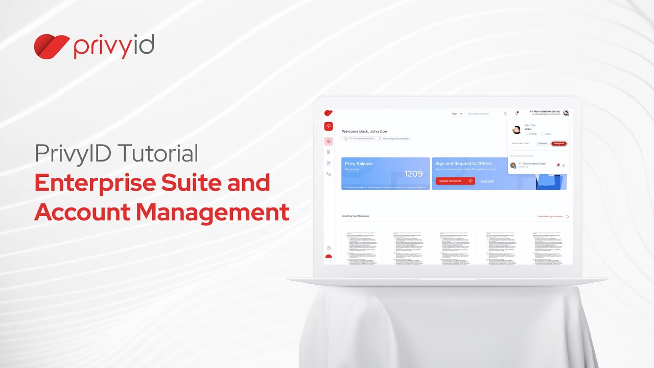 Tutorial Enterprise Suite dan Account Management PrivyID - YouTube
